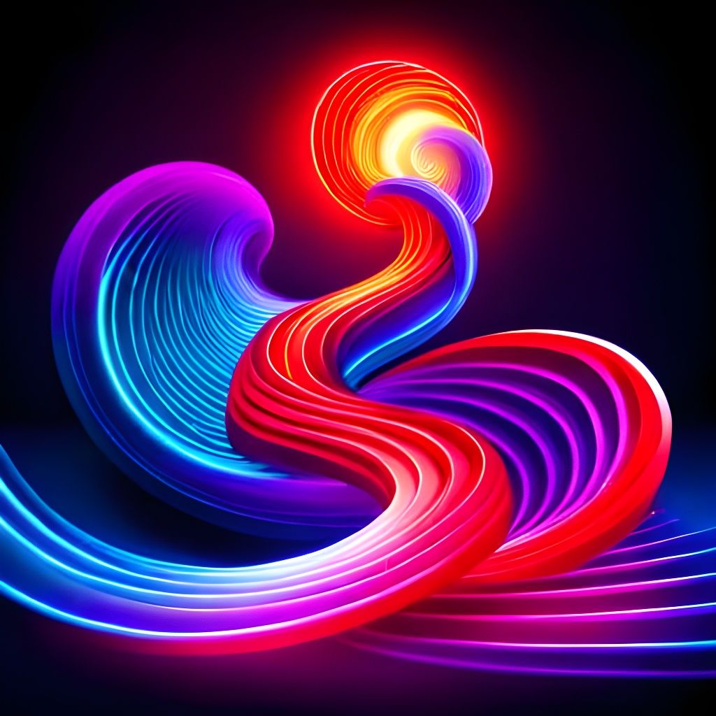 very beautiful neon spirals black light effect - AI Generated Artwork ...