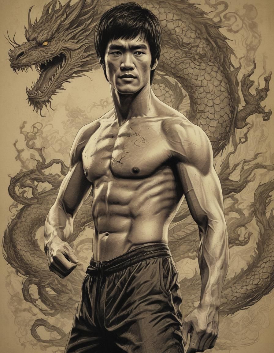 Bruce Lee - AI Generated Artwork - NightCafe Creator