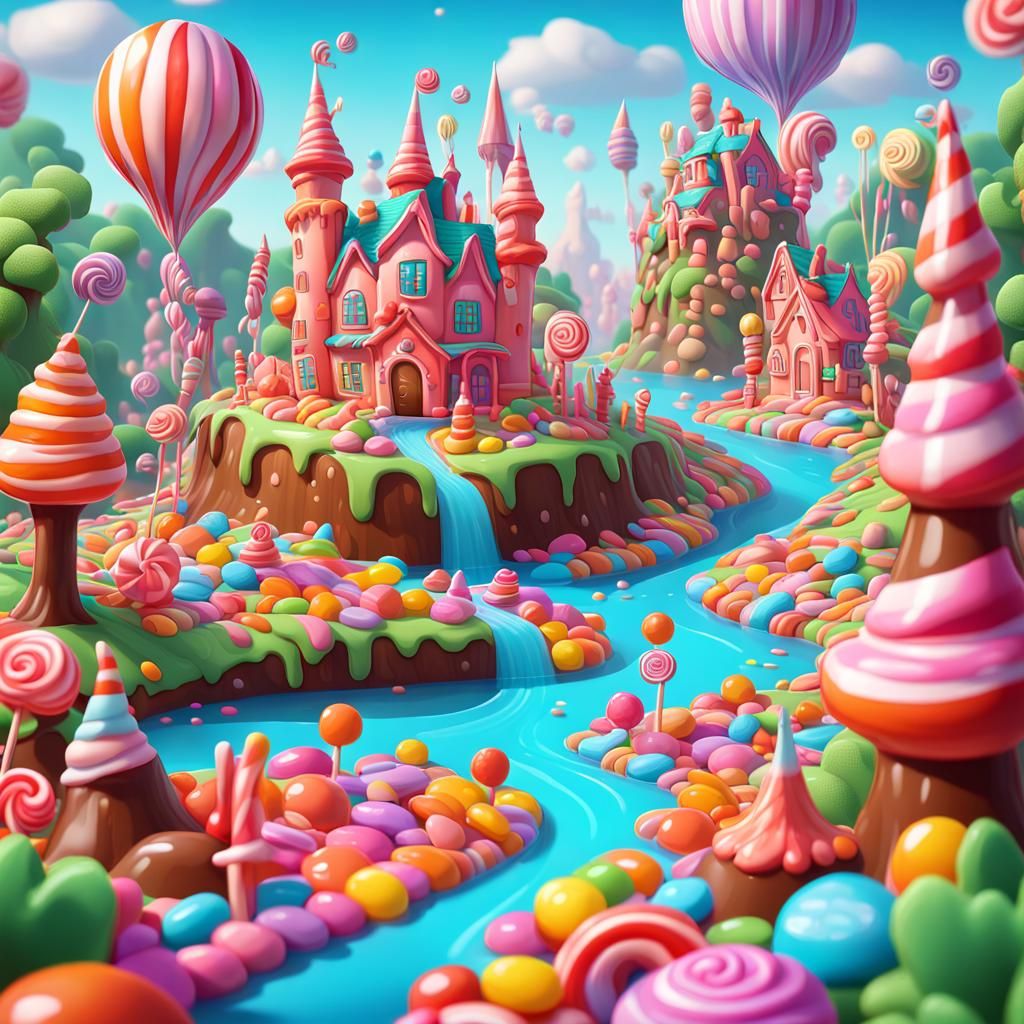 Candy River - AI Generated Artwork - NightCafe Creator