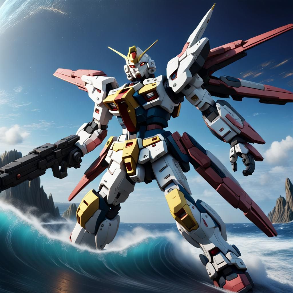Gundam from BANDAI style - AI Generated Artwork - NightCafe Creator
