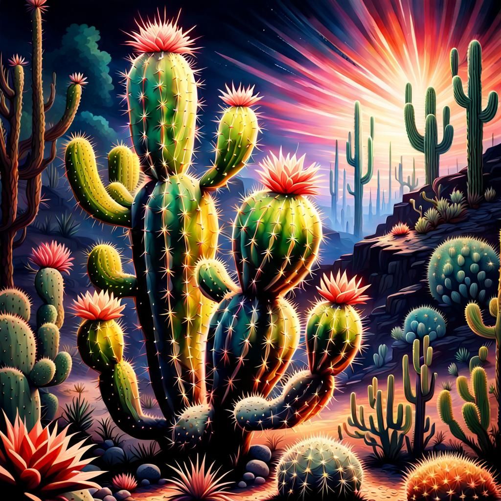 Cactus Fantasy - AI Generated Artwork - NightCafe Creator