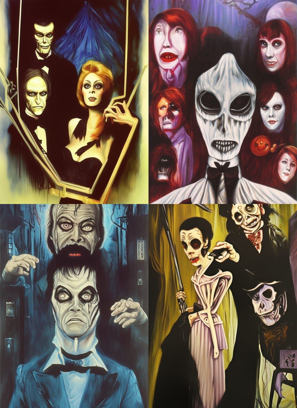 Creepy Night Gallery TV show painting - AI Generated Artwork - NightCafe Creator