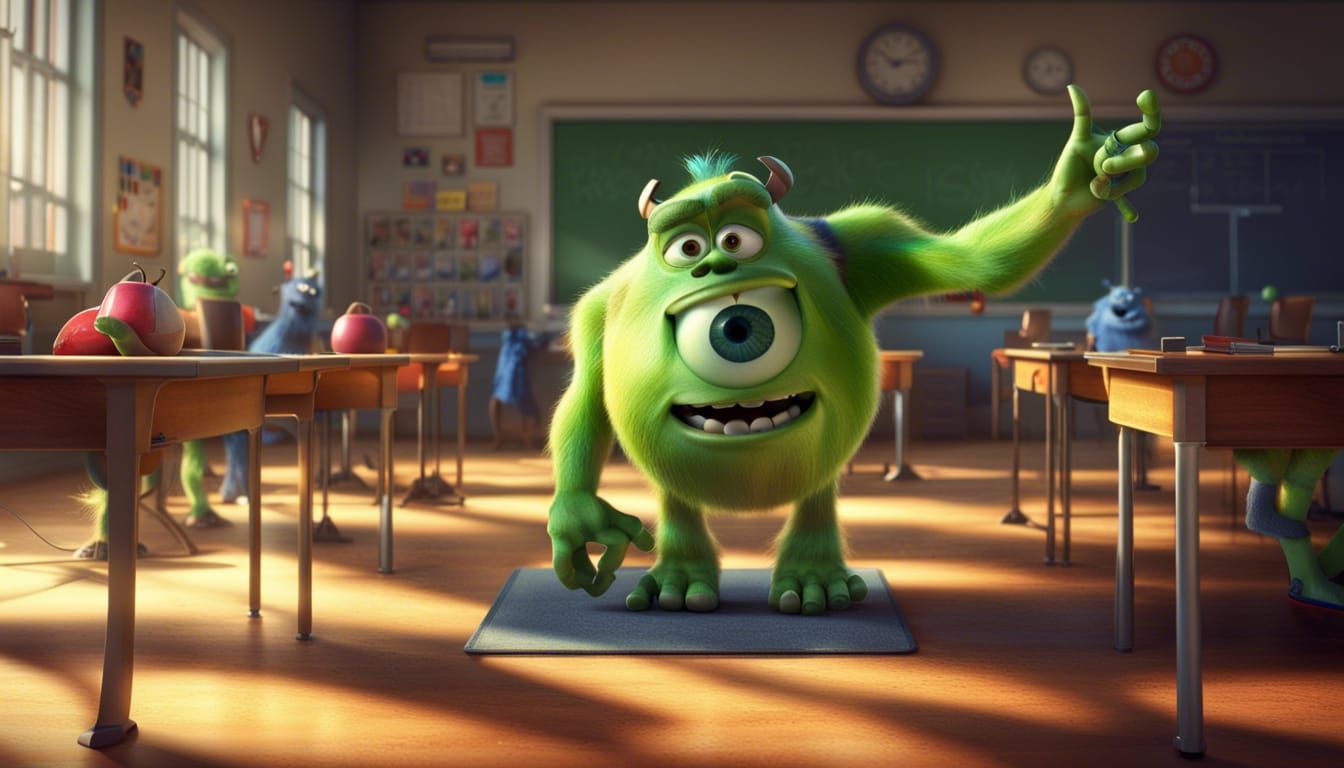 Mike & Roz from "Monsters Inc." As Sullivan - AI Generated Artwork ...