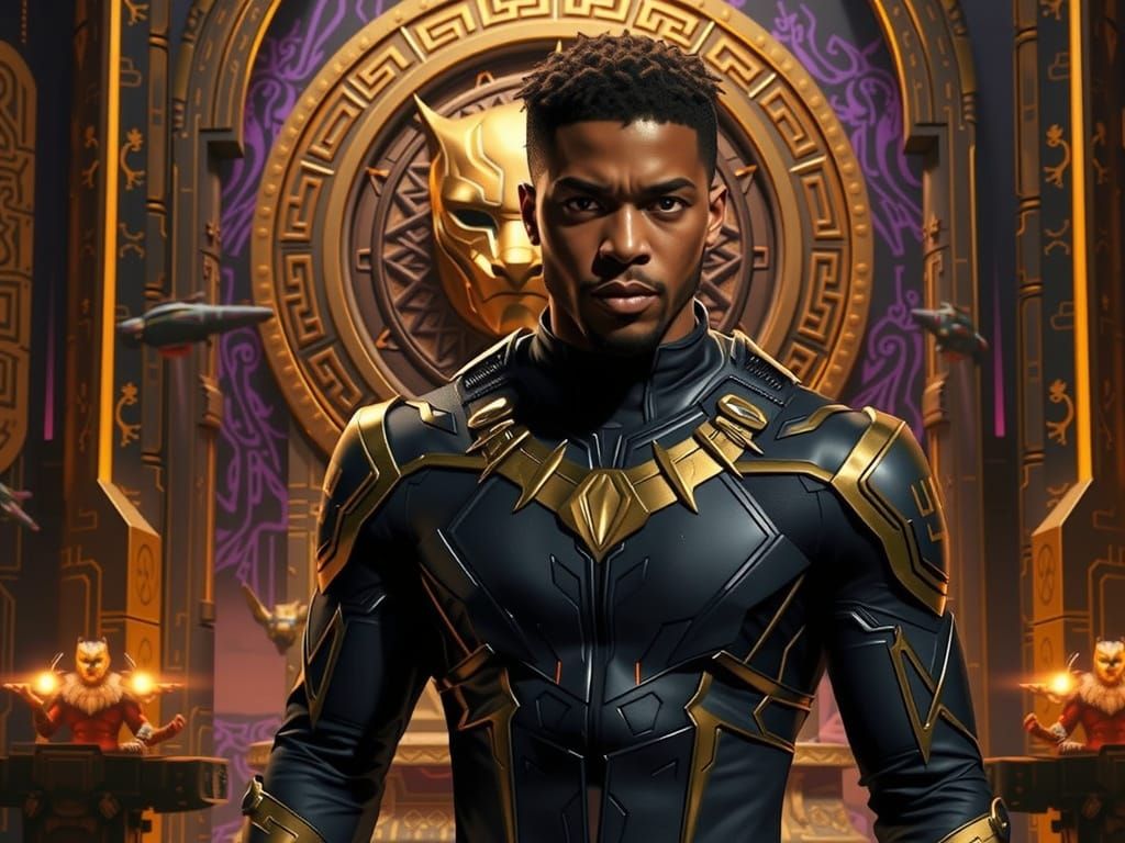 Killmonger as the Black Panther from Marvel’s "What If...?" series ...