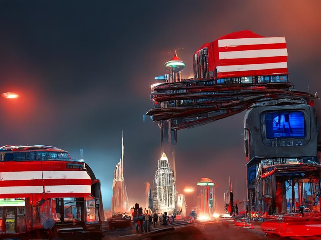 Sci-fi city in the style of American realism - AI Generated Artwork ...