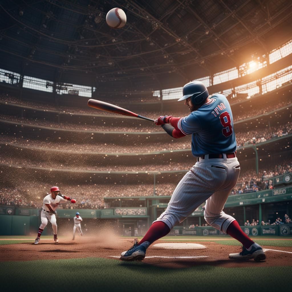 Man playing baseball - AI Generated Artwork - NightCafe Creator