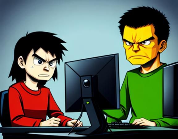 two angry programmers - AI Generated Artwork - NightCafe Creator