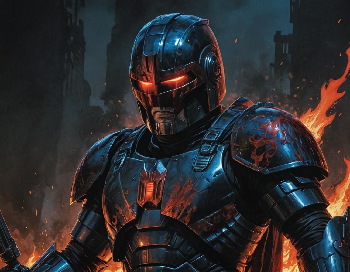 judge dredd - Gritty Judge Dredd in Hellish Combat Armor