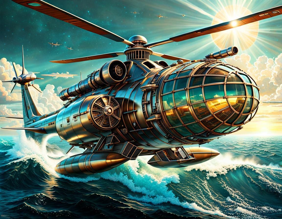 Chopper boat - AI Generated Artwork - NightCafe Creator