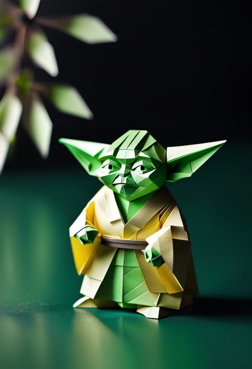 Paper Yoda - AI Generated Artwork - NightCafe Creator