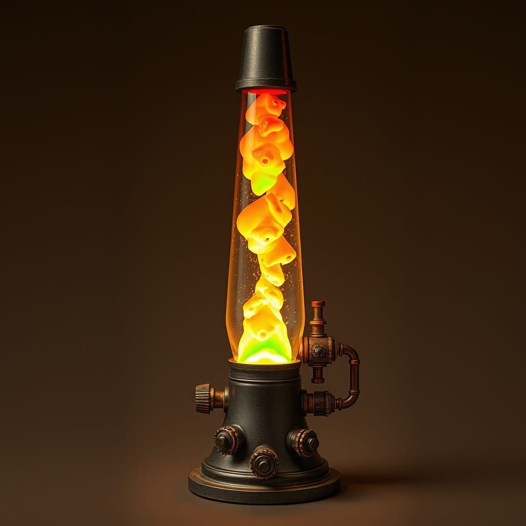 lava lamp - Steampunk Engine in Lava Lamp Aesthetic