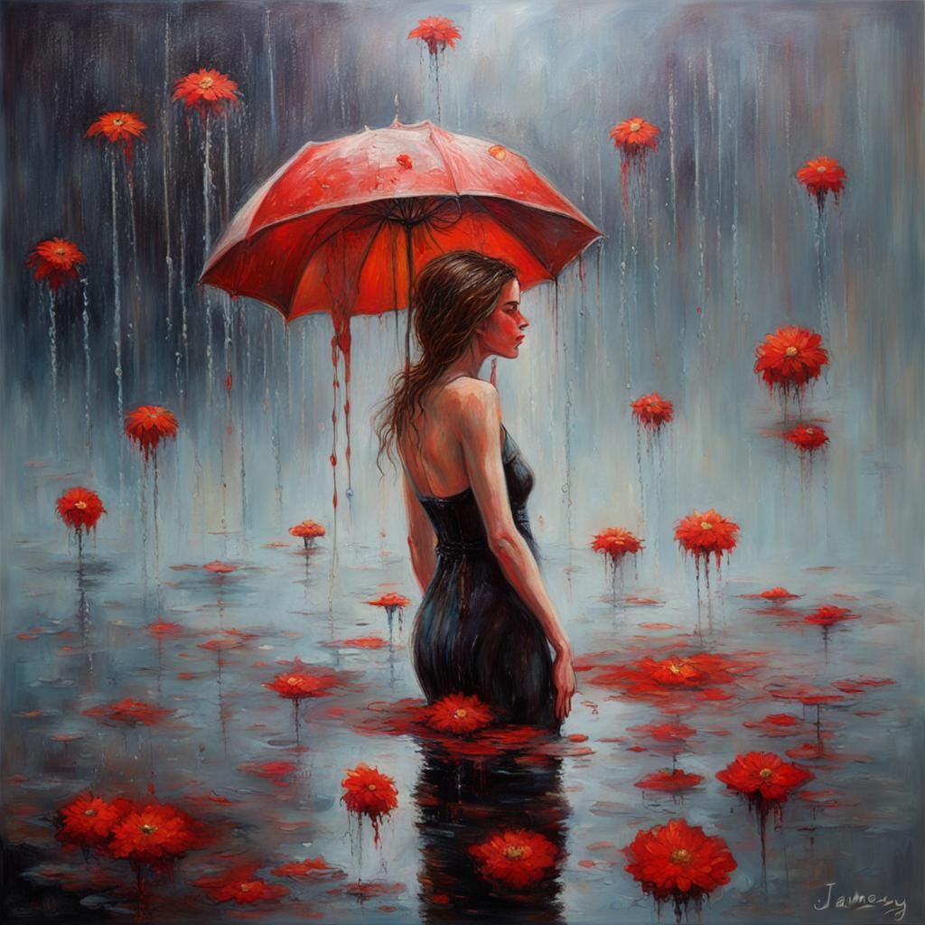 Float in the rain - AI Generated Artwork - NightCafe Creator