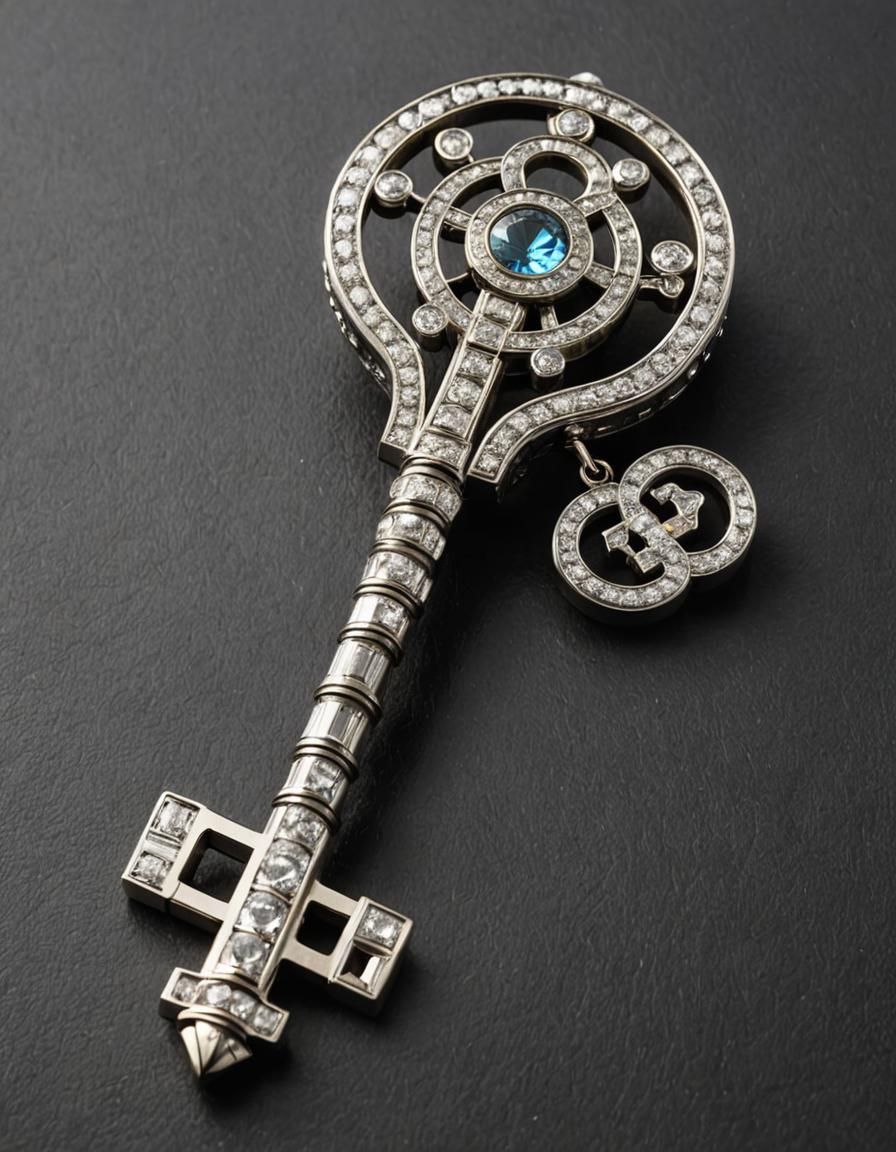 platinum key encrusted with jewels - AI Generated Artwork - NightCafe ...