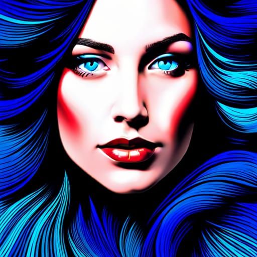 Twisted perception highly detailed photograph of a woman in a whirlwind ...