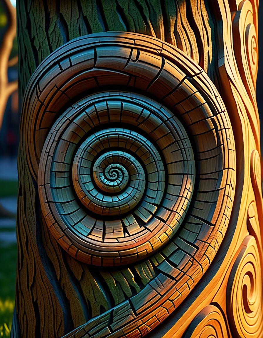 Spiral Carving - AI Generated Artwork - NightCafe Creator