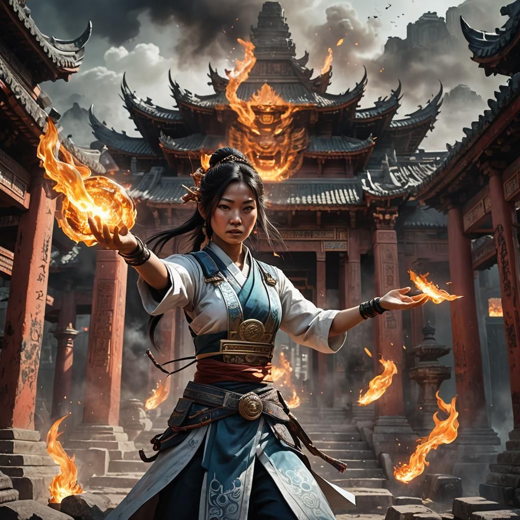 Fire Bender - AI Generated Artwork - NightCafe Creator