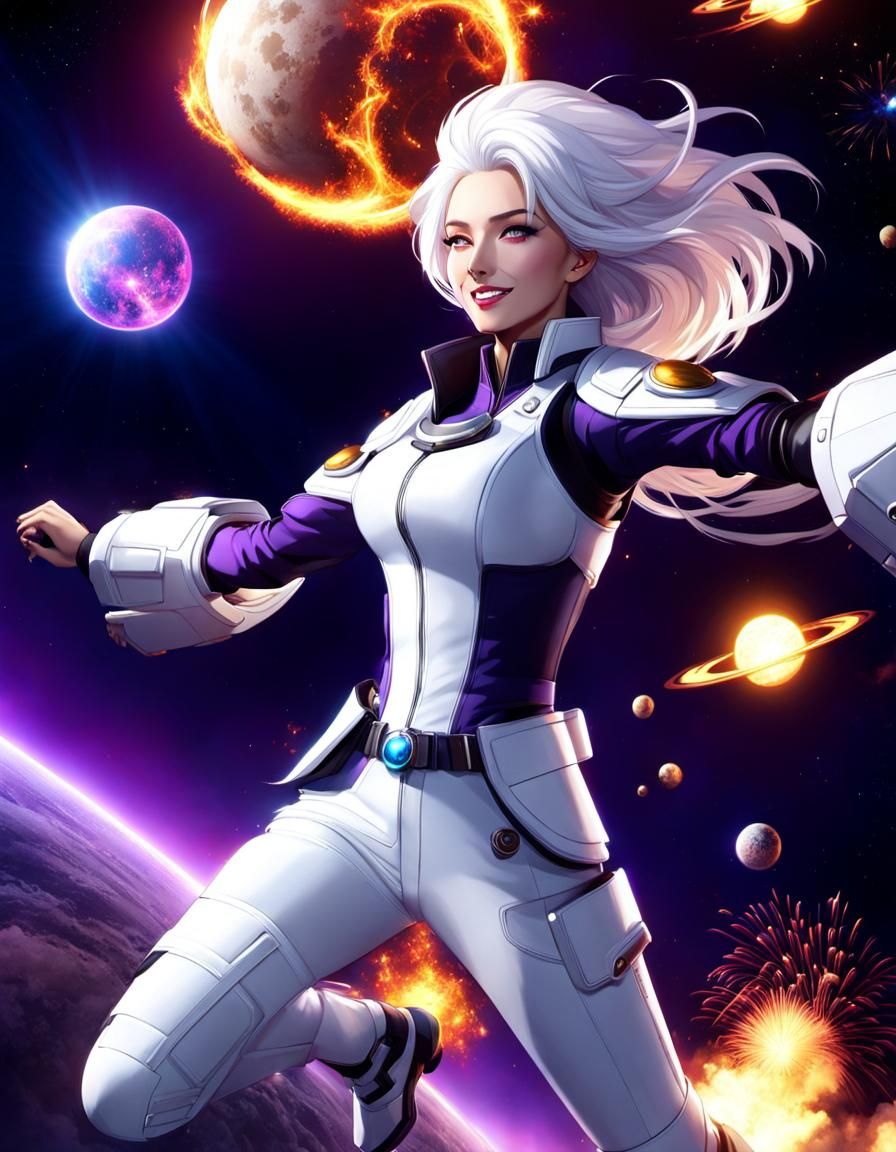 Outer space girl - AI Generated Artwork - NightCafe Creator