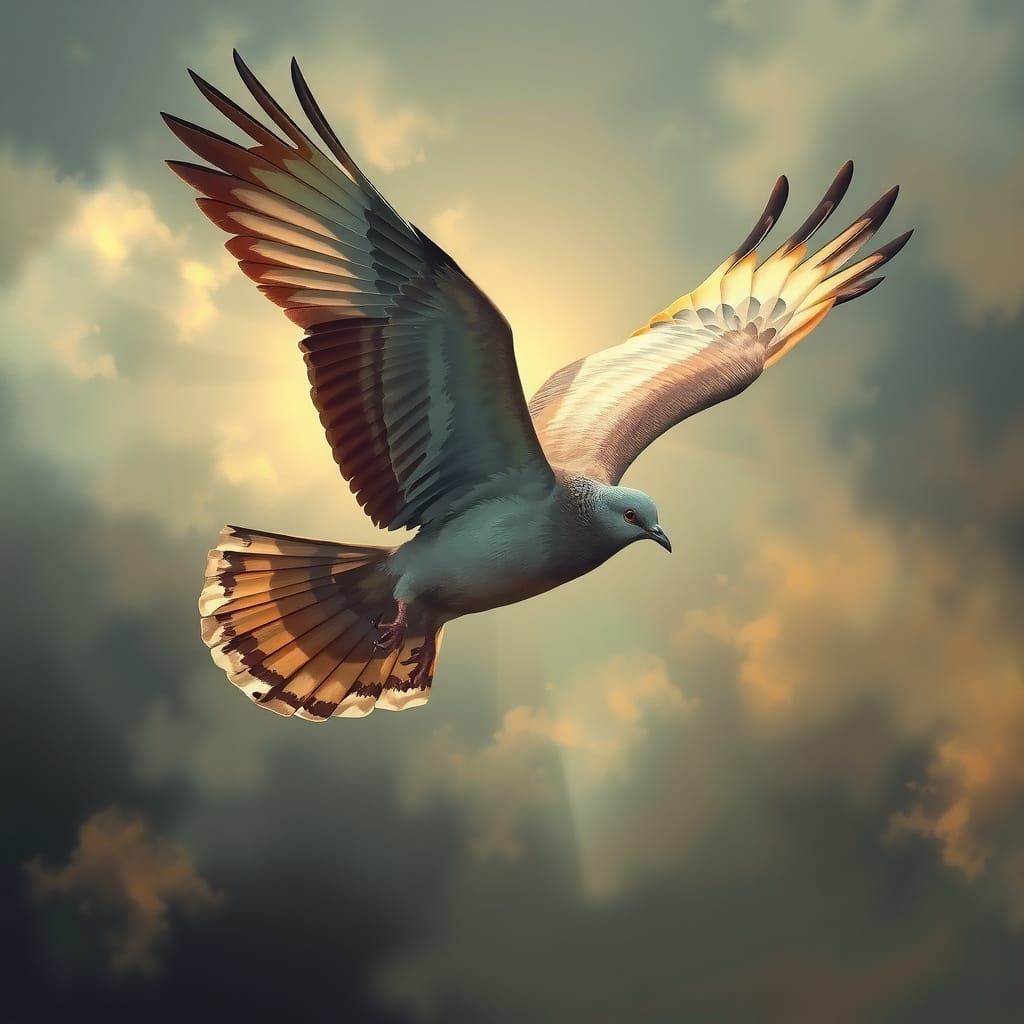 Cyberpunk Condor in High-Speed Dogfight - AI Art