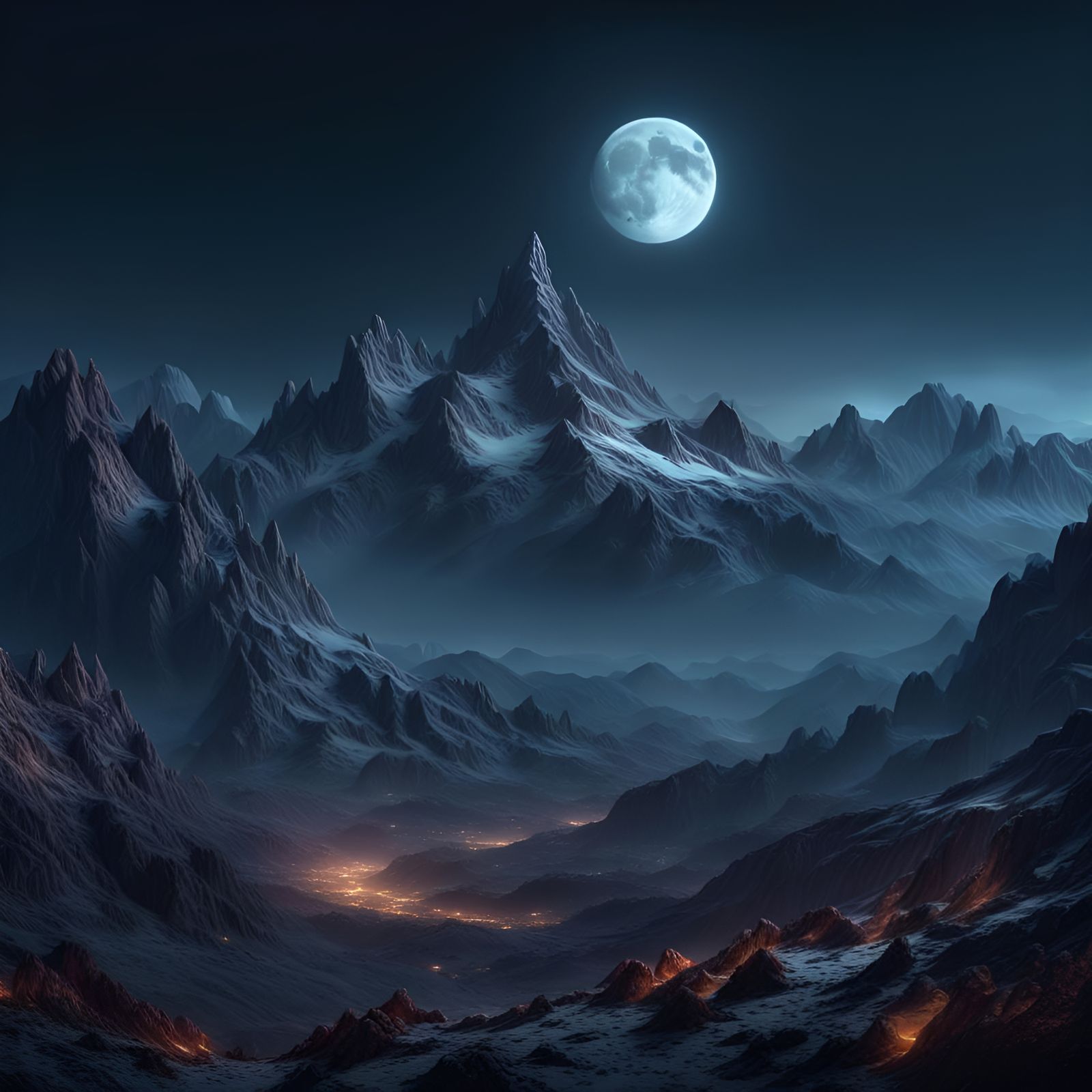 When the moon rises high, the shadows cast along the haunted image of ...