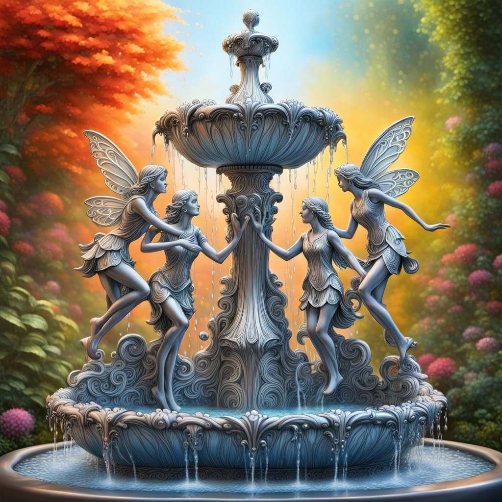 Waterfall Fair - AI Generated Artwork - NightCafe Creator