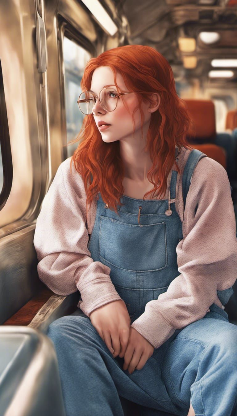 Girl on the train - AI Generated Artwork - NightCafe Creator