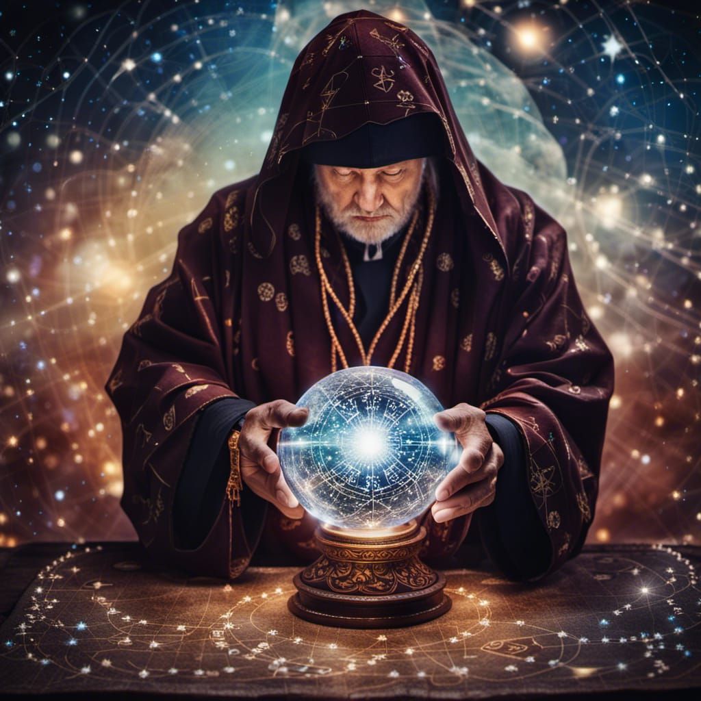 Mystical astrologer wearing an elegant robe - AI Generated Artwork ...