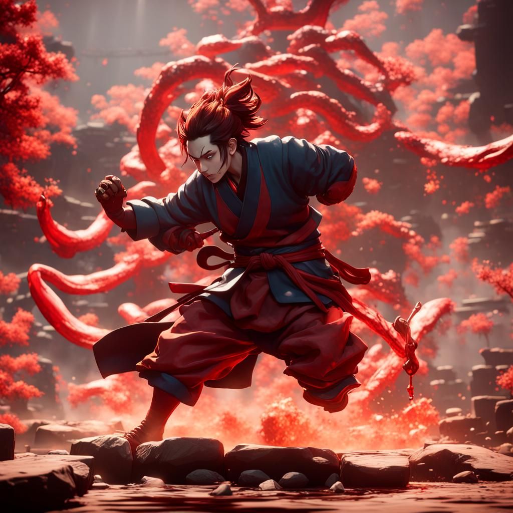 Tanjiro 3D Game Cinematic Feel, Epic 3D Videogame Graphics, Intricately ...