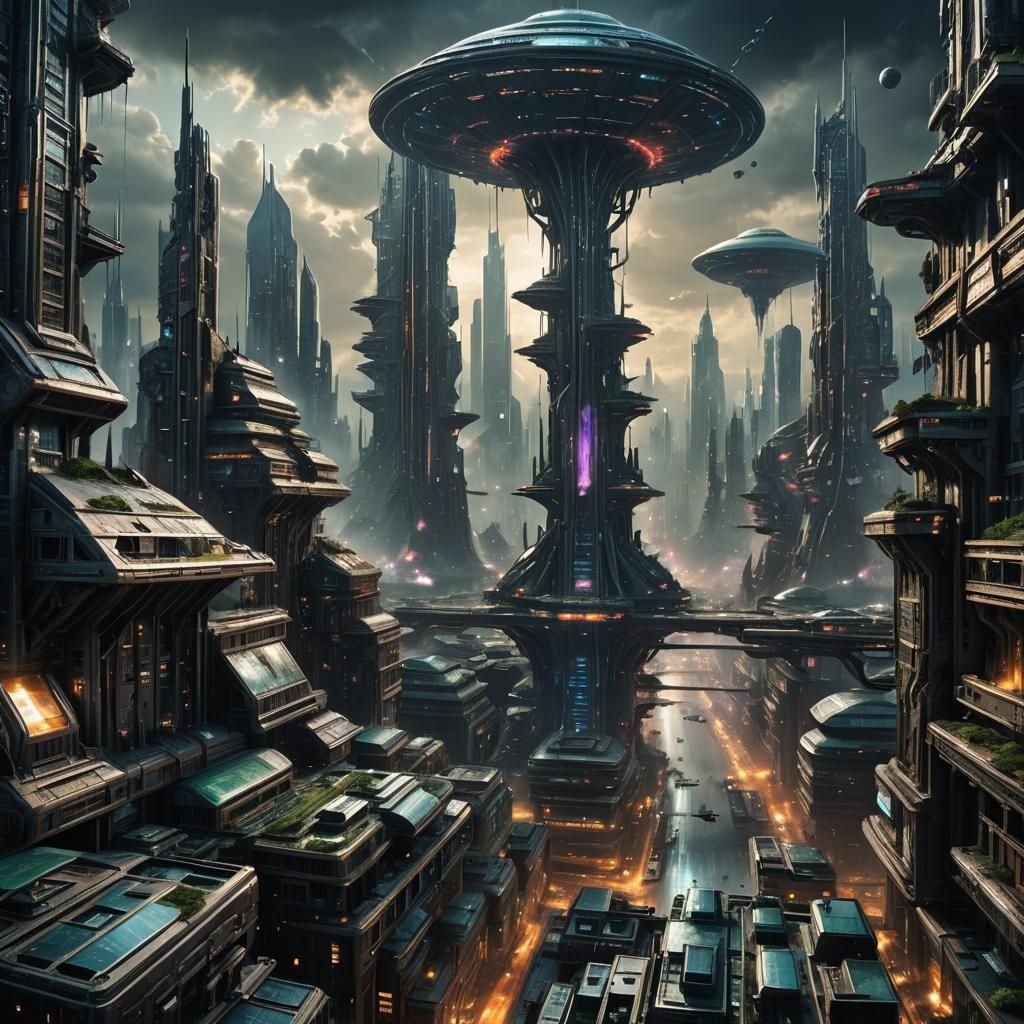 Alien Citadel - AI Generated Artwork - NightCafe Creator