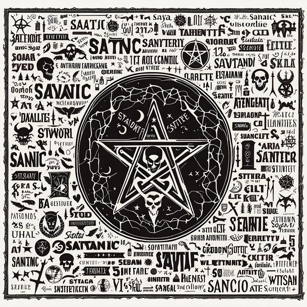 Satanic word art - AI Generated Artwork - NightCafe Creator