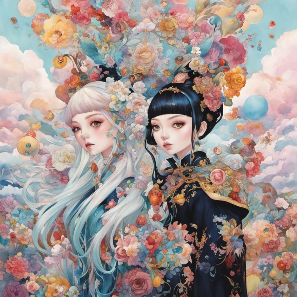 Shiroyuki and Kuroyuki - AI Generated Artwork - NightCafe Creator