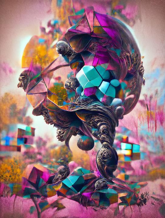 Truth Tortoise and the Rubik's Cube of Eternity - AI Generated Artwork ...