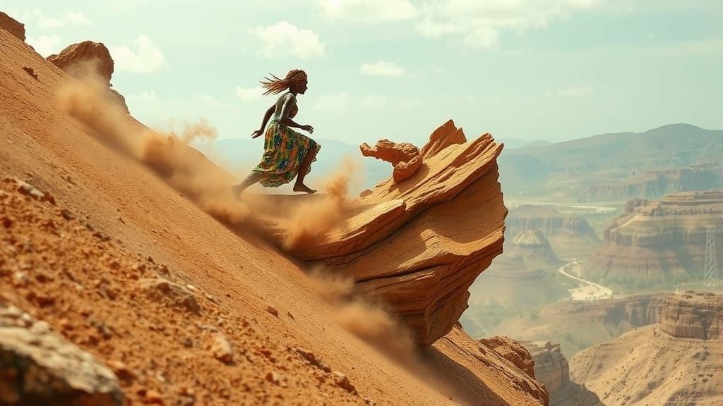 Surrealist Landscape Art in Vibrant Colors and Swi... - AI Art