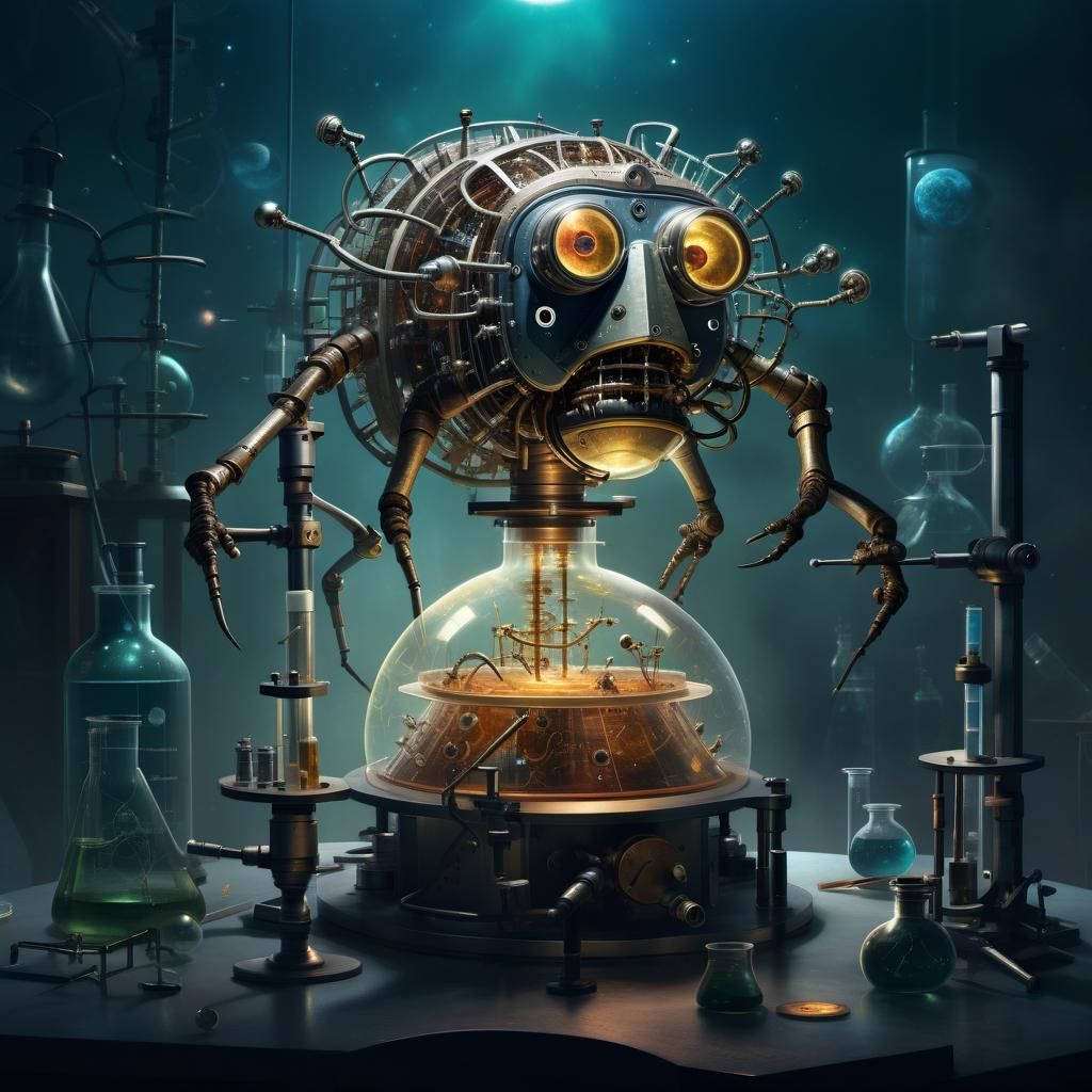 In the science lab - AI Generated Artwork - NightCafe Creator