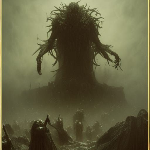 monster eating human - AI Generated Artwork - NightCafe Creator