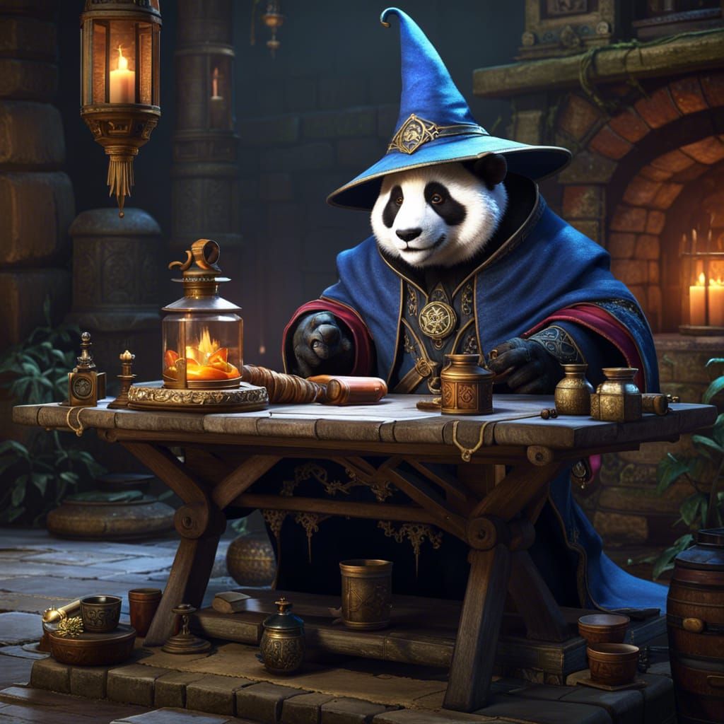 Wizard panda - AI Generated Artwork - NightCafe Creator