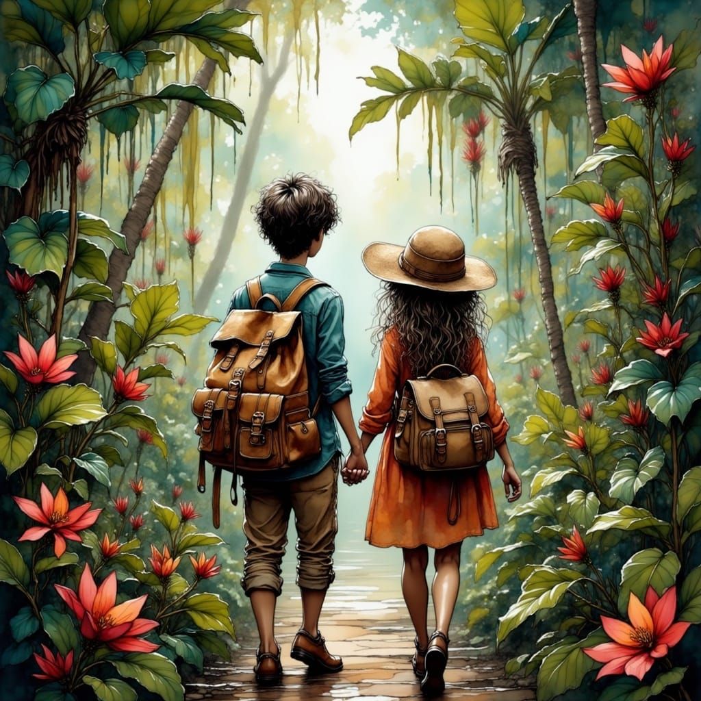 visitando con nuestras mochilas, la jungla tropical