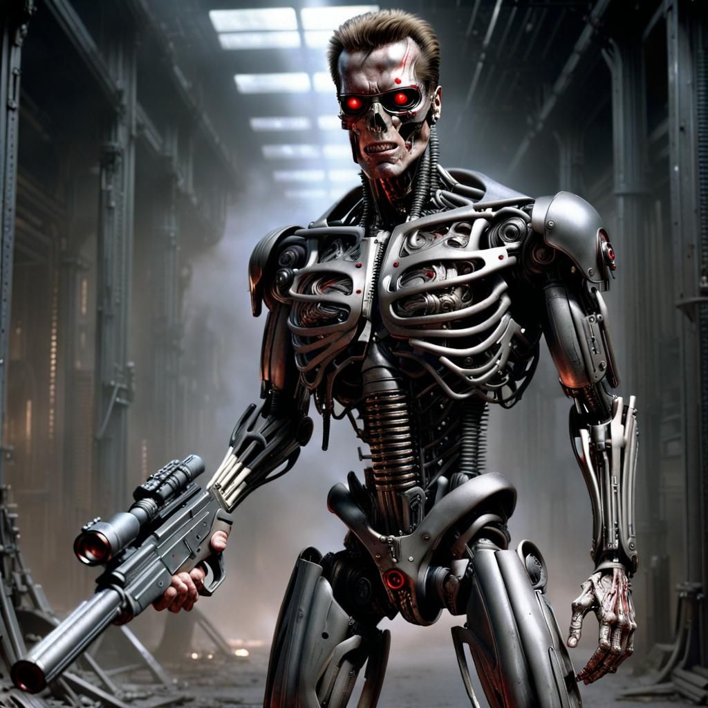Bevis as the Terminator, 2.0 - AI Generated Artwork - NightCafe Creator