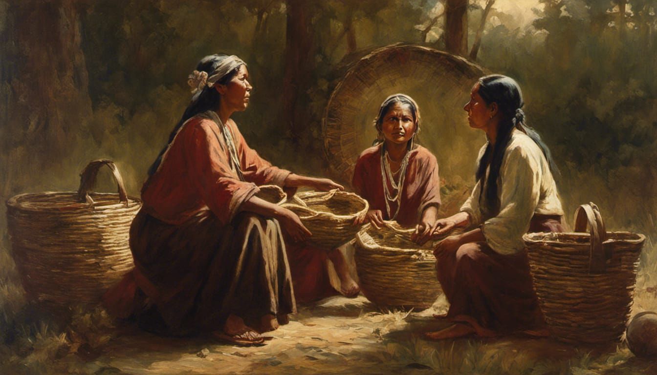 Chronicles of a Native Americans Mono women making baskets 1910 ...