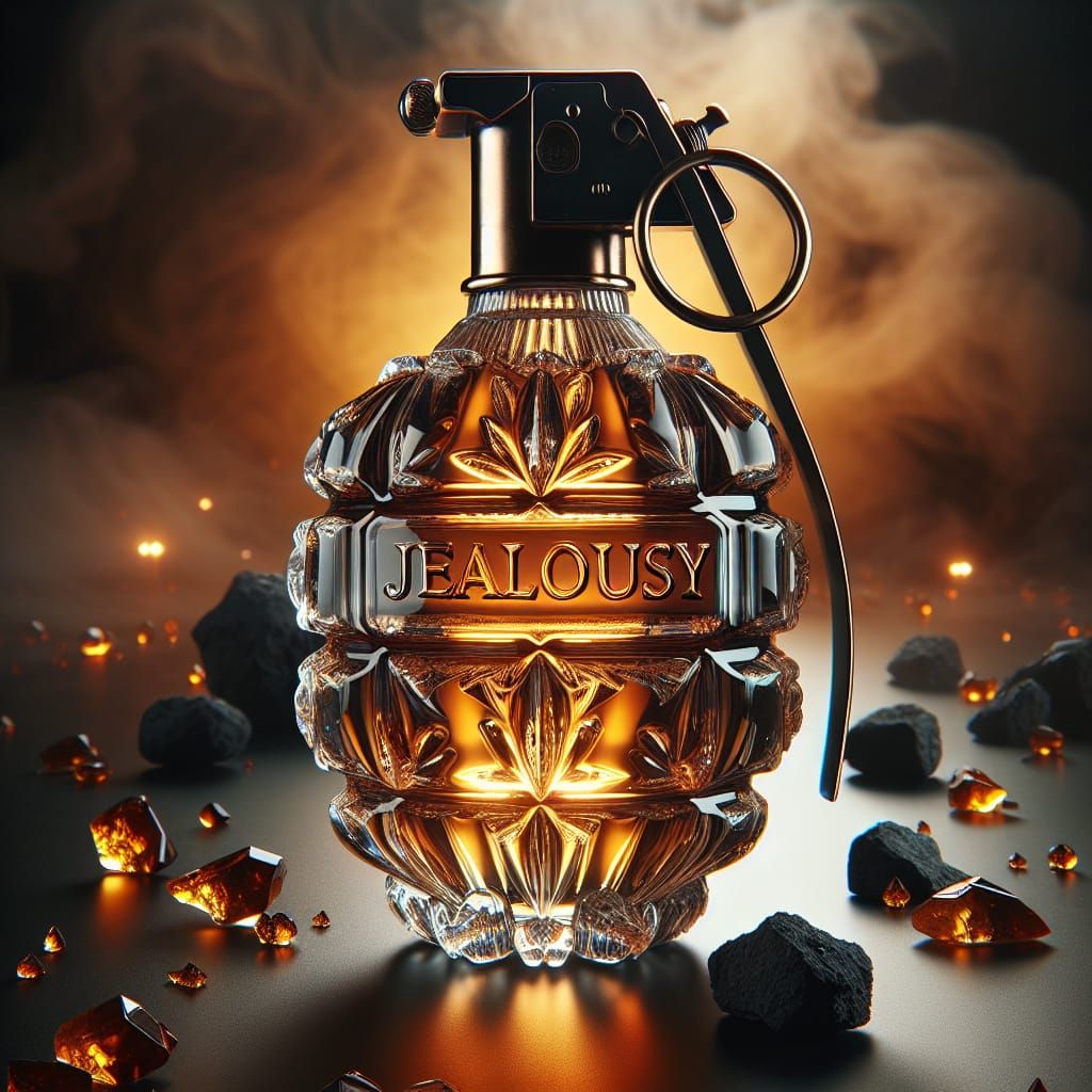 A unique potion bottle shaped like a hand grenade, made from ...