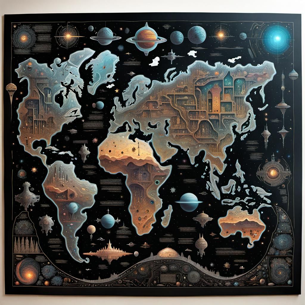 Solar System Traveler Map - AI Generated Artwork - NightCafe Creator