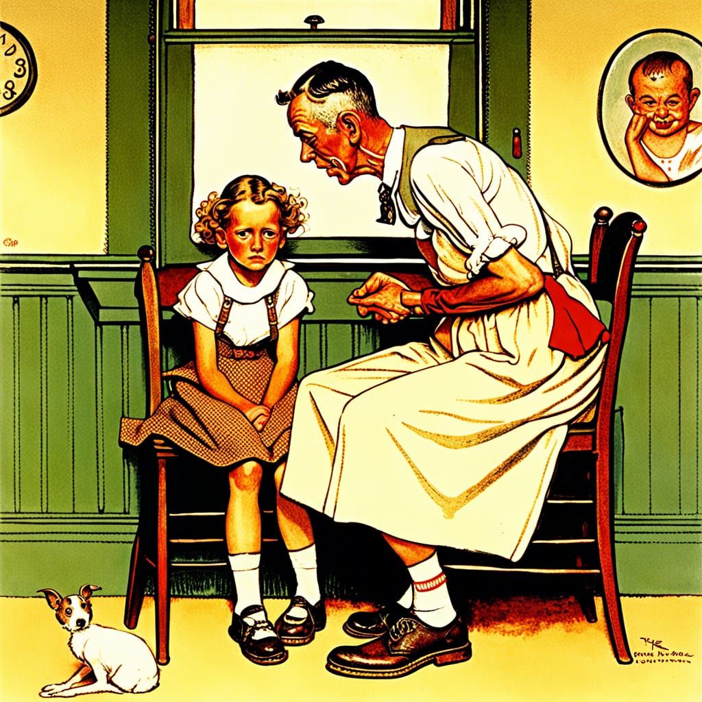 Norman Rockwell's the Crackheads - AI Generated Artwork - NightCafe Creator