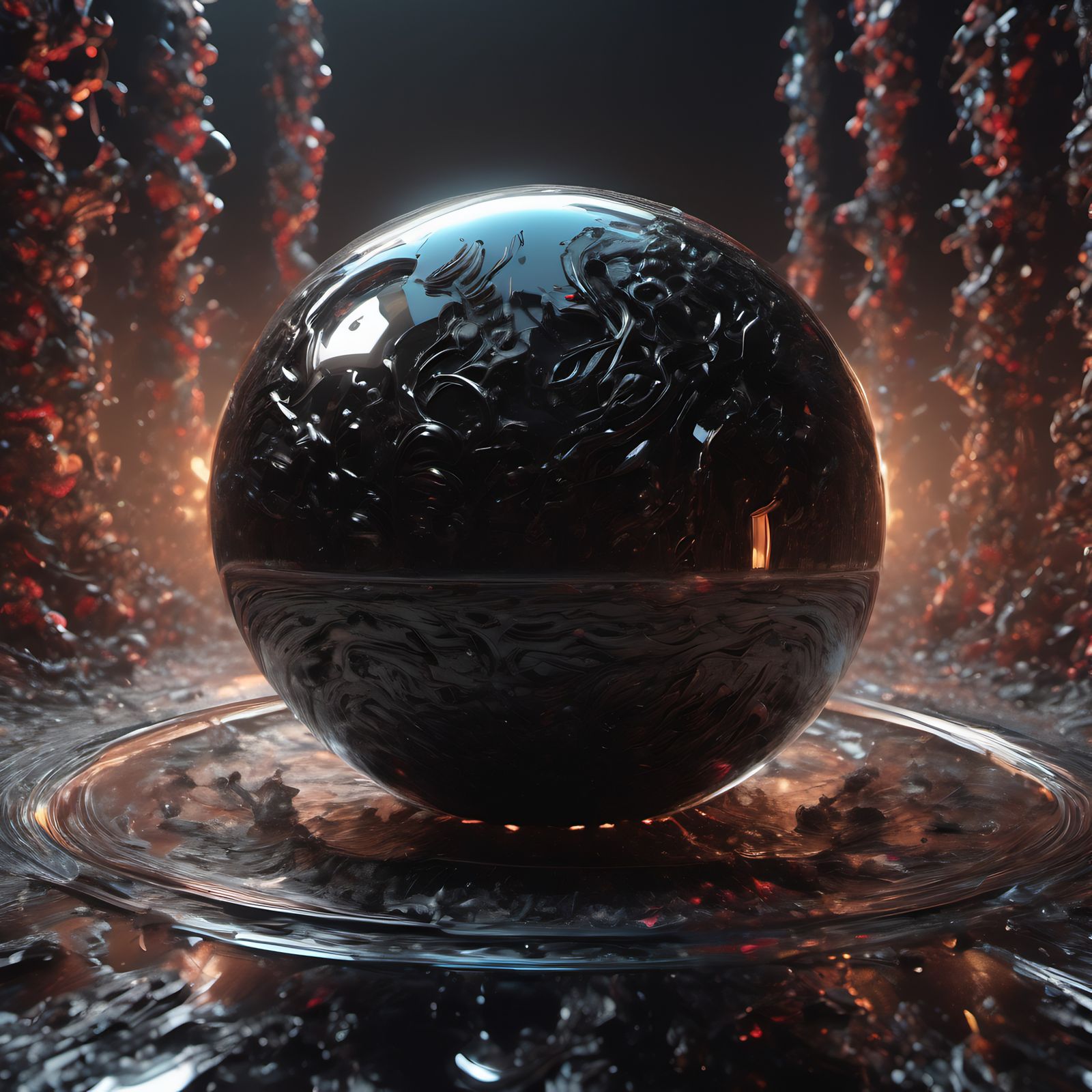 Black Chaos Orb - AI Generated Artwork - NightCafe Creator