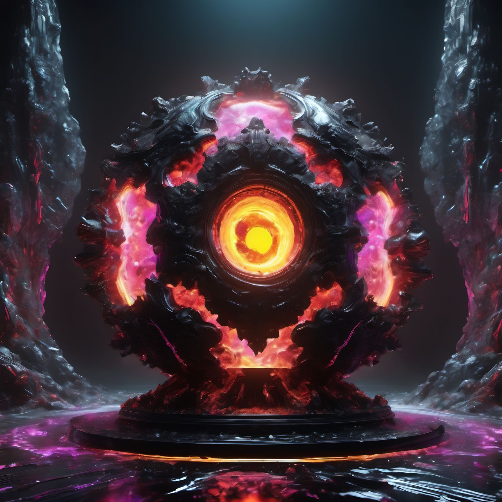 Black Chaos Orb - AI Generated Artwork - NightCafe Creator