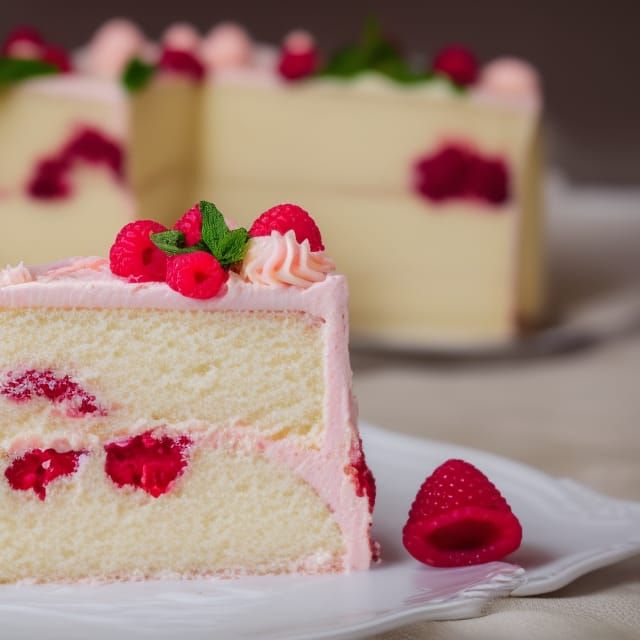 Raspberry Cream Cake - AI Generated Artwork - NightCafe Creator