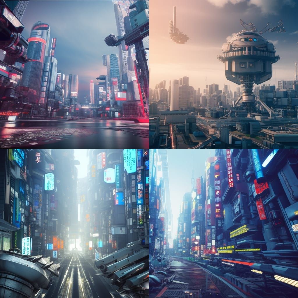 Future Tokyo in the year 2900 after Japan becomes a robot island - AI ...