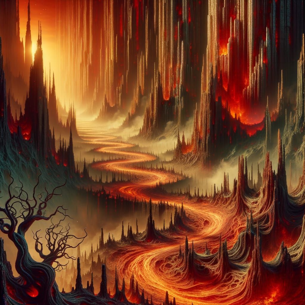 The path to Hell - AI Generated Artwork - NightCafe Creator