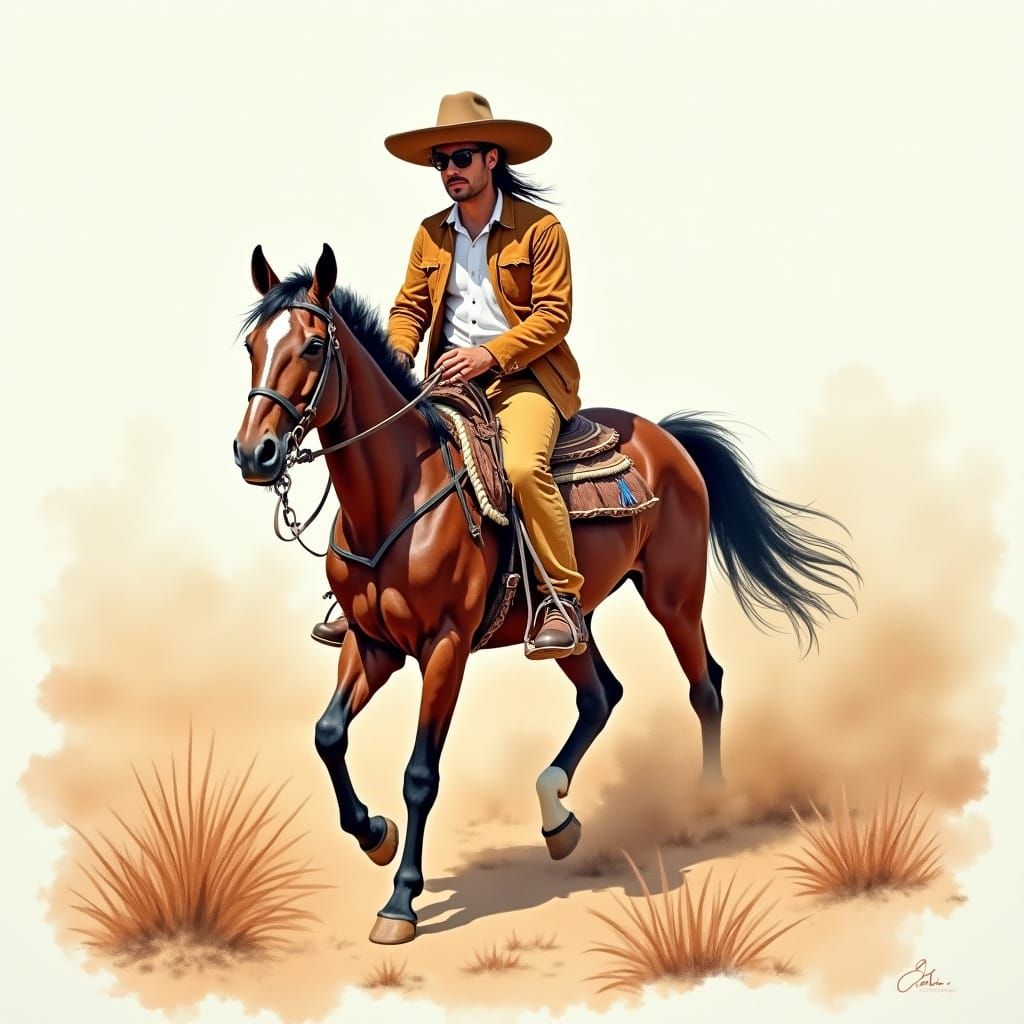 "He's a Vaquero" - Vaquero Riding Through Arizona Desert in ...