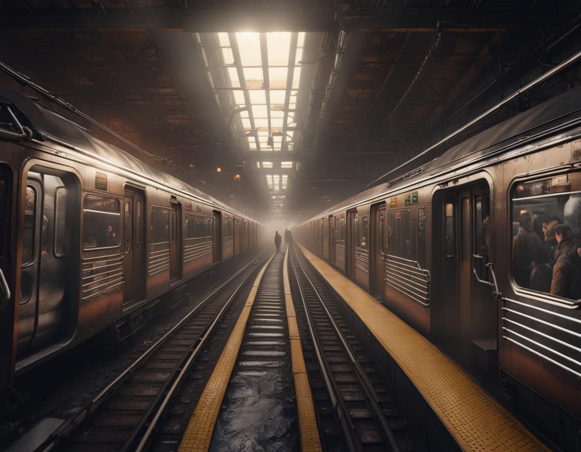 Subway Train - AI Generated Artwork - NightCafe Creator