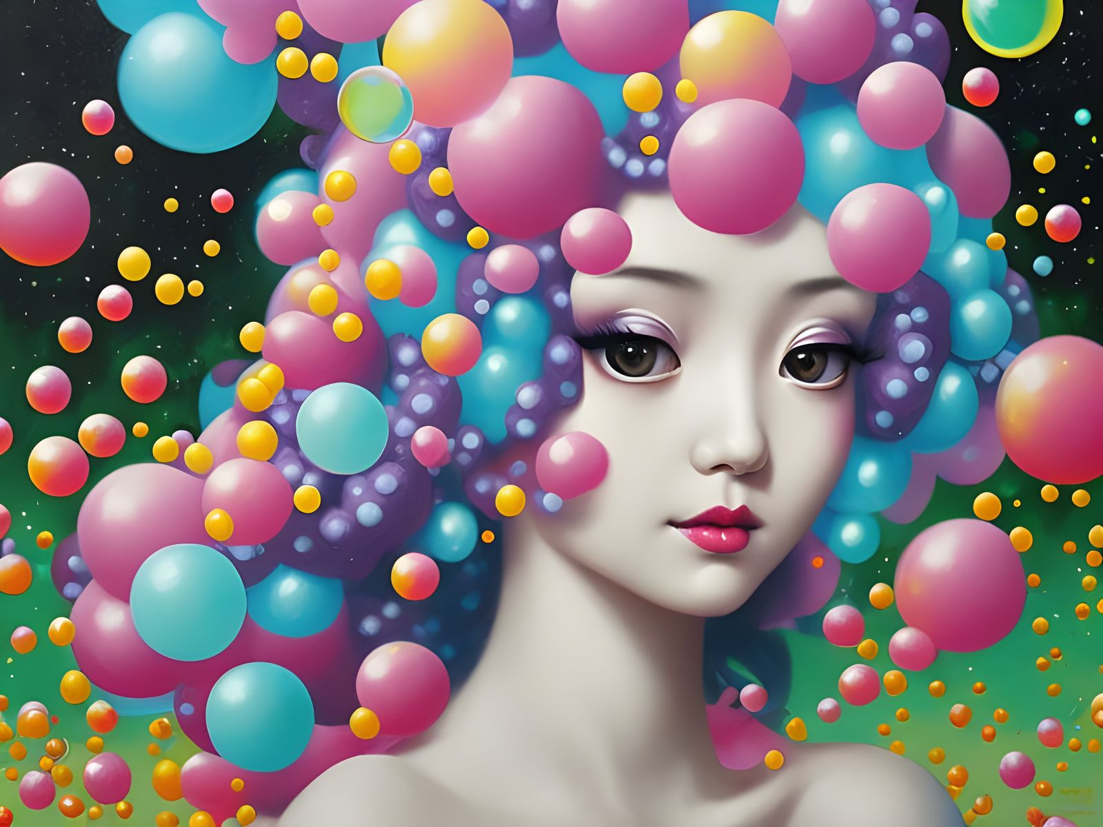 Bubble Queen 3 - AI Generated Artwork - NightCafe Creator