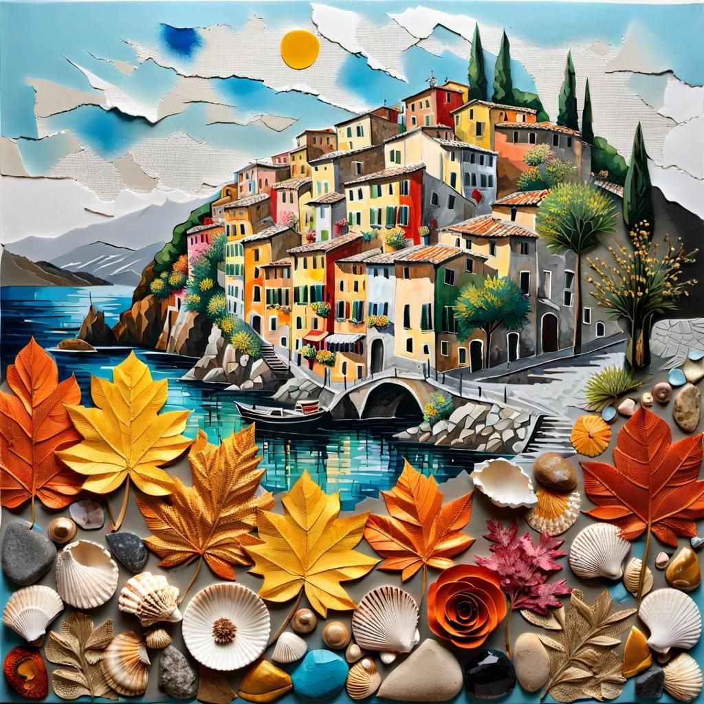 Italian town landscape - AI Generated Artwork - NightCafe Creator